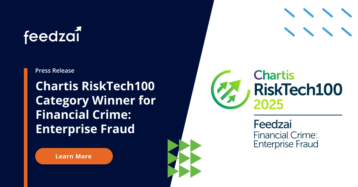 Feedzai Wins Best Enterprise Fraud Solution in Chartis RiskTech100 2025, Climbs the Global ...